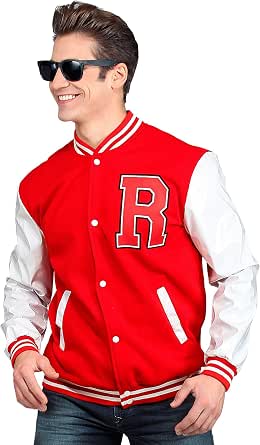 WIDMANN Adults Mens 50s College Jock Costume. Includes Letterman Jacket ...
