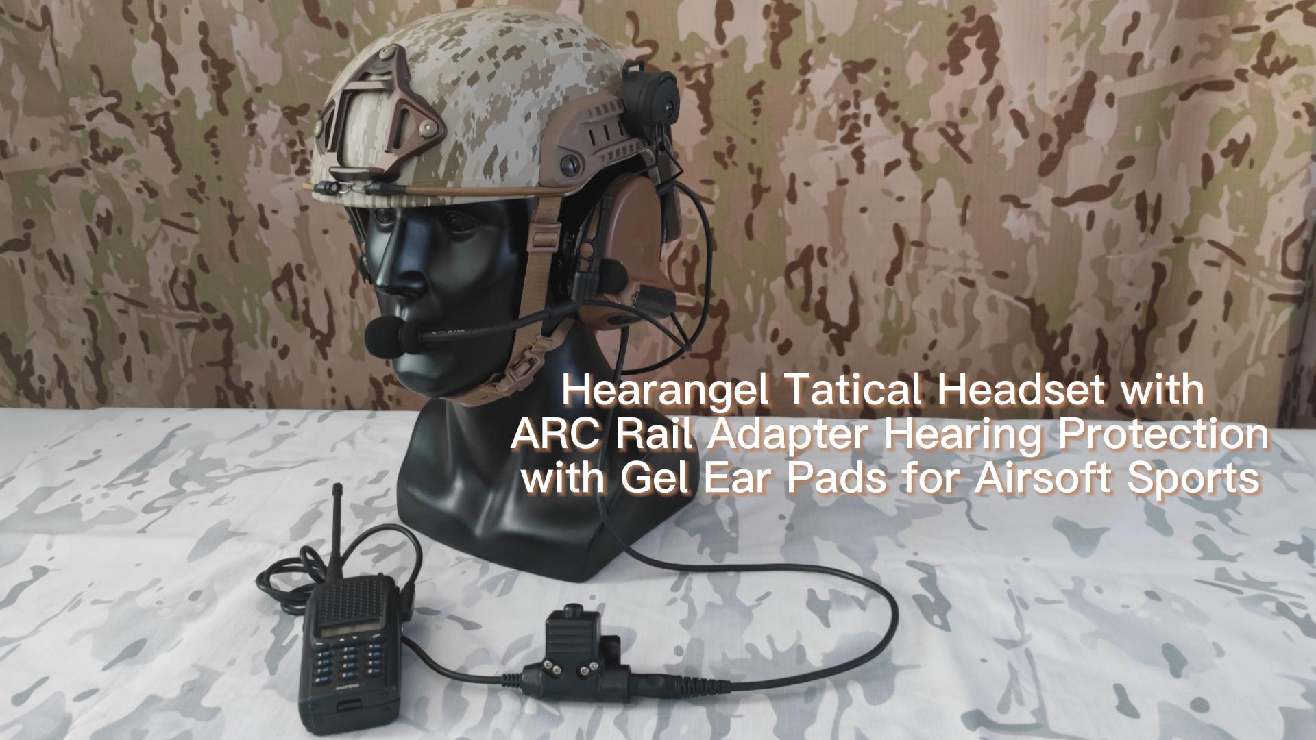 Watch Hearangel Tactical Headset with ARC Rail Adapter Gel Earpad on ...