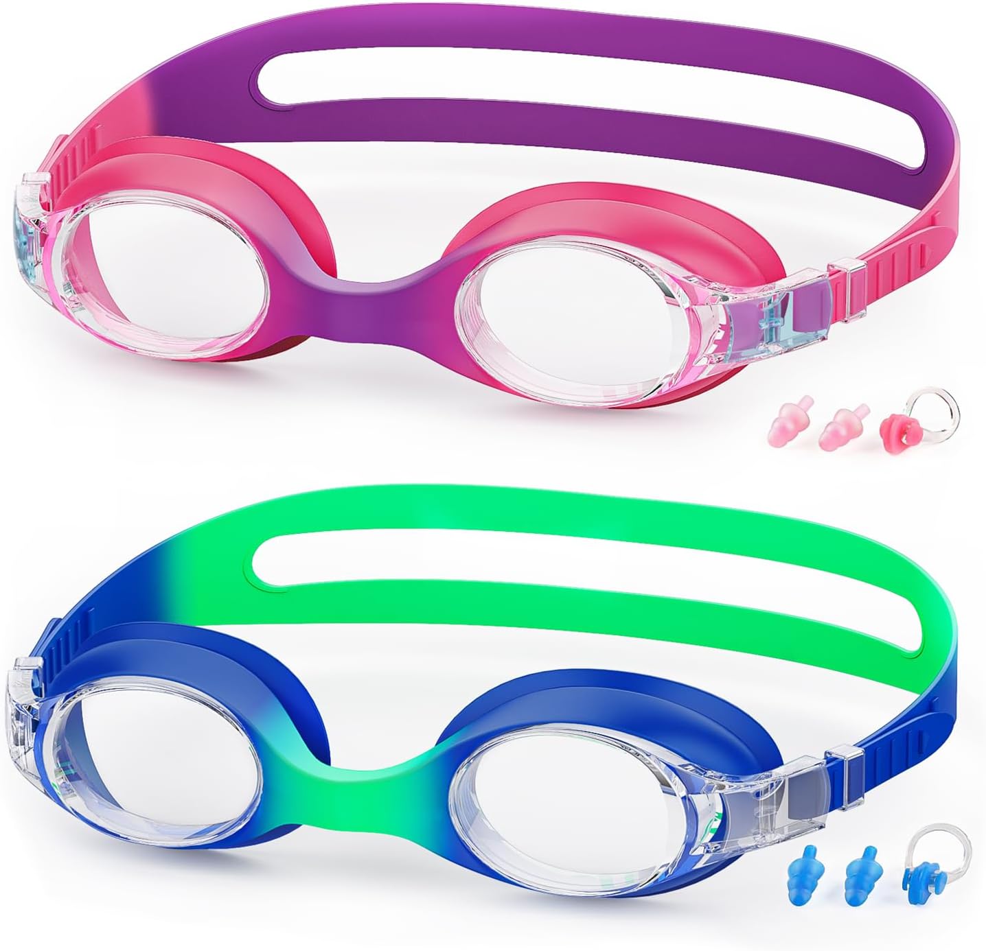 Kids Swimming Goggles, 2 Pack Swimming Goggles for Kids Age 3-14, Kids ...