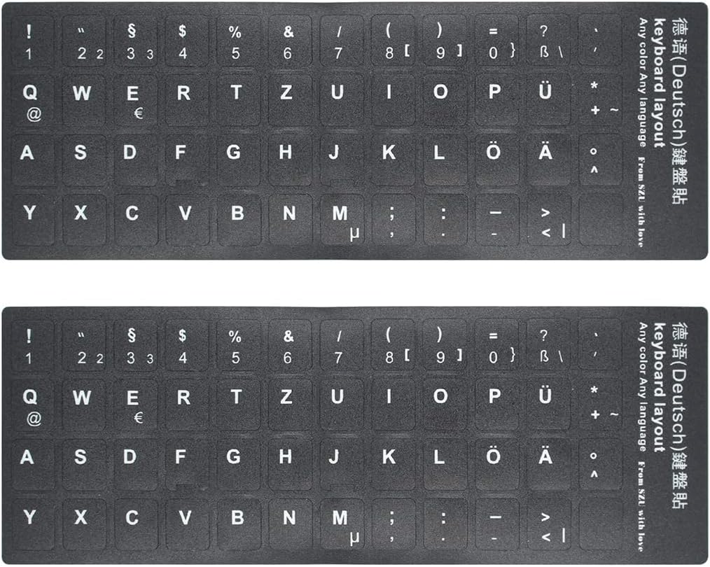 MMDW 2PCS Pack Universal Keyboard Stickers for Laptop Computer PC ...