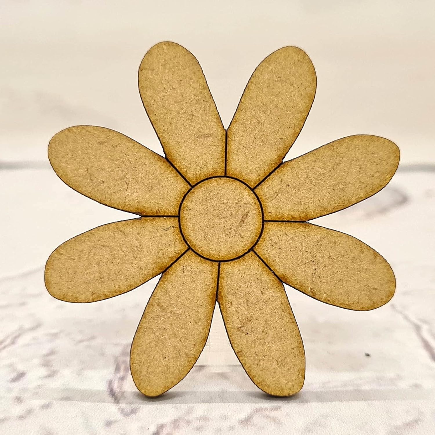 10 x MDF Daisy Flower Shapes, Small Plain Wooden Craft (50mm 5cm ...
