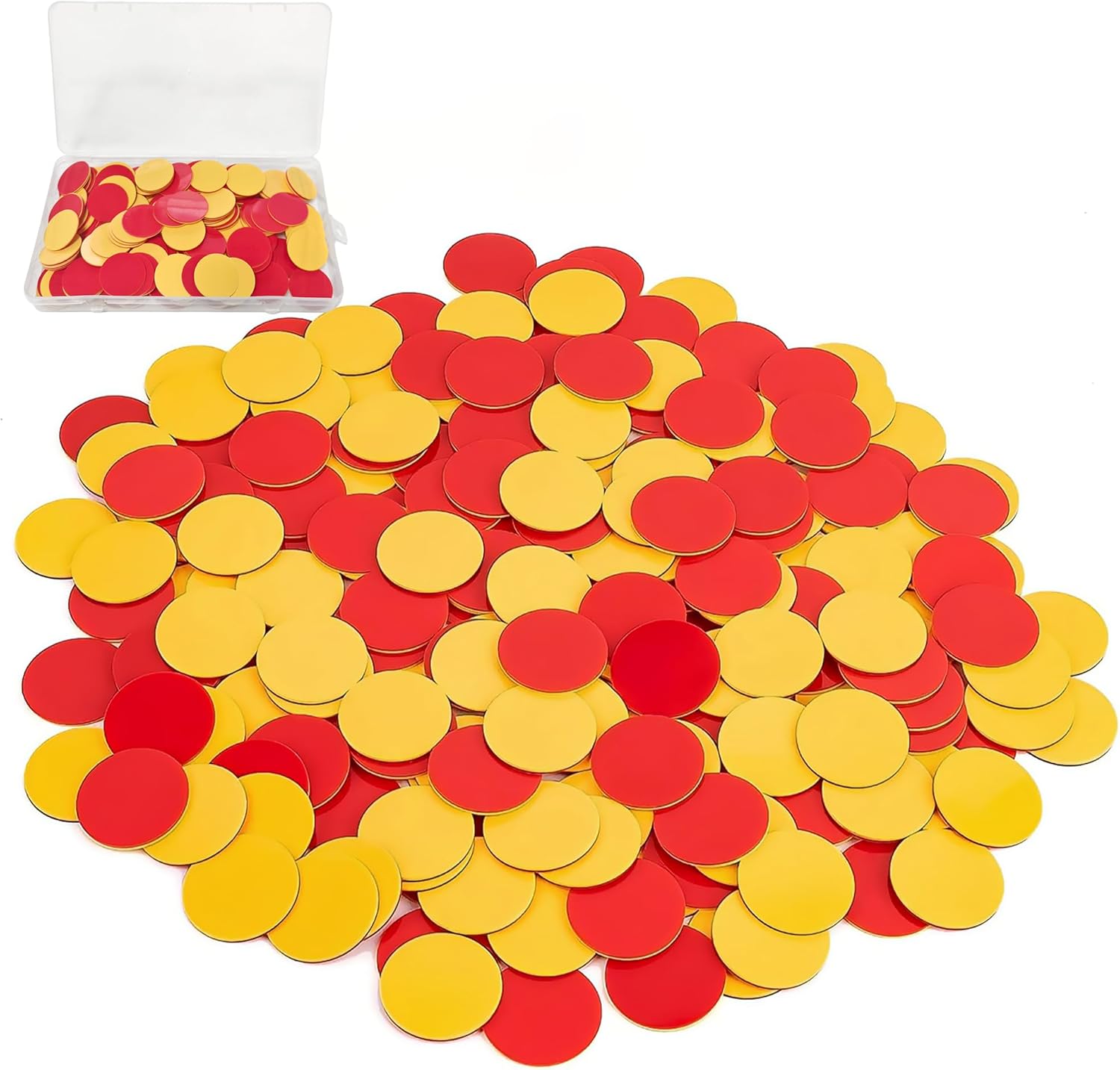 200pcs Two Colours Plastic Counters with Box, Double Sided Counter for ...