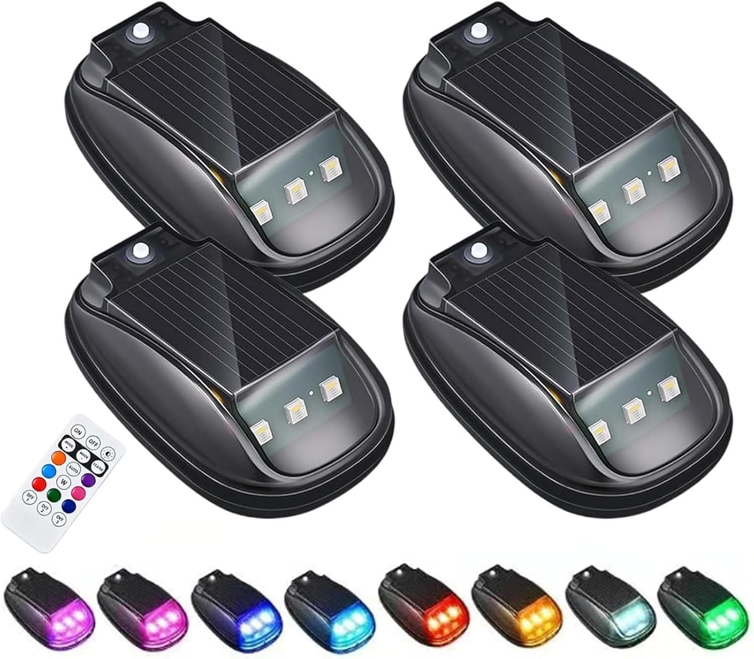 Amazon.com: 4PCS Solar Cab Lights, Solar Car Roof RGB Strobe, No Drill ...