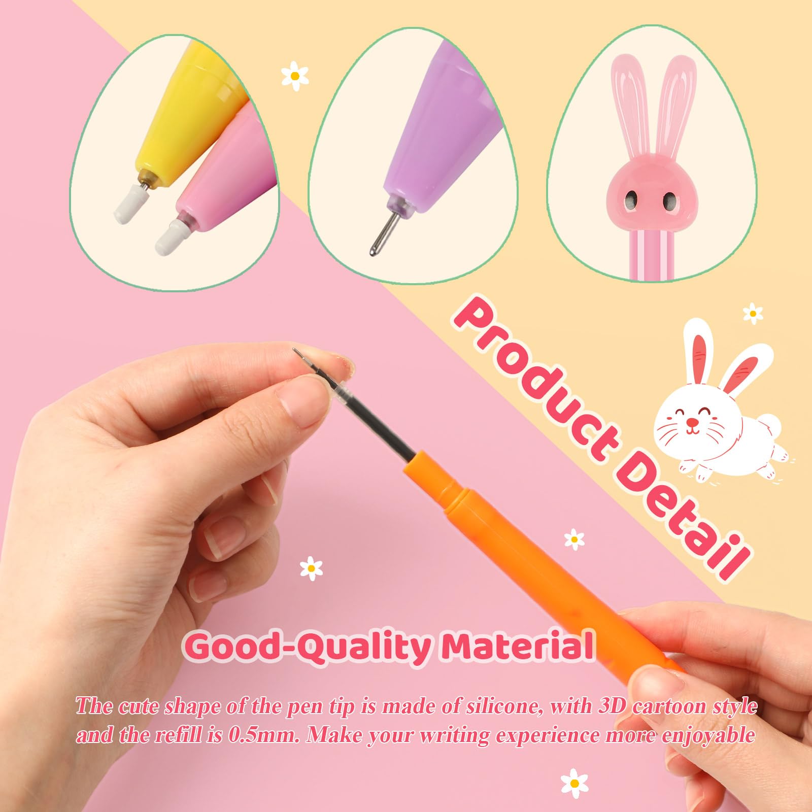 Snapklik.com : SANNIX 50 Pcs Easter Pens Cartoon Bunny Rabbit Carrot ...