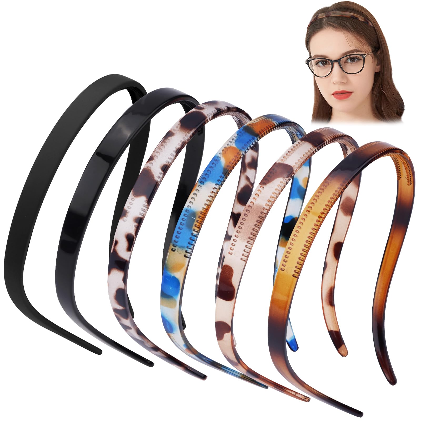 Amazon.com : TOBATOBA Headbands for Glasses Wearers No Pressure No ...