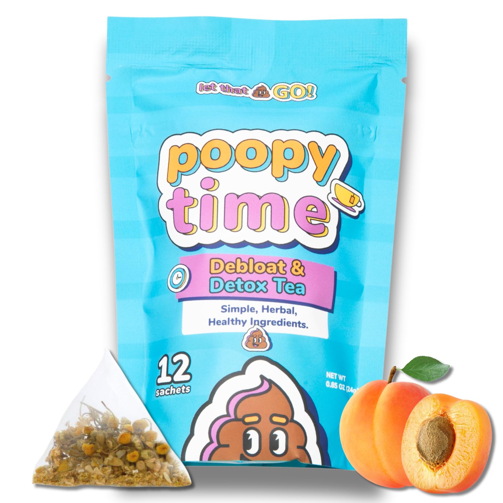 Amazon.com : Poopy Time Debloat and Detox Tea | Herbal Tea for Bloated ...