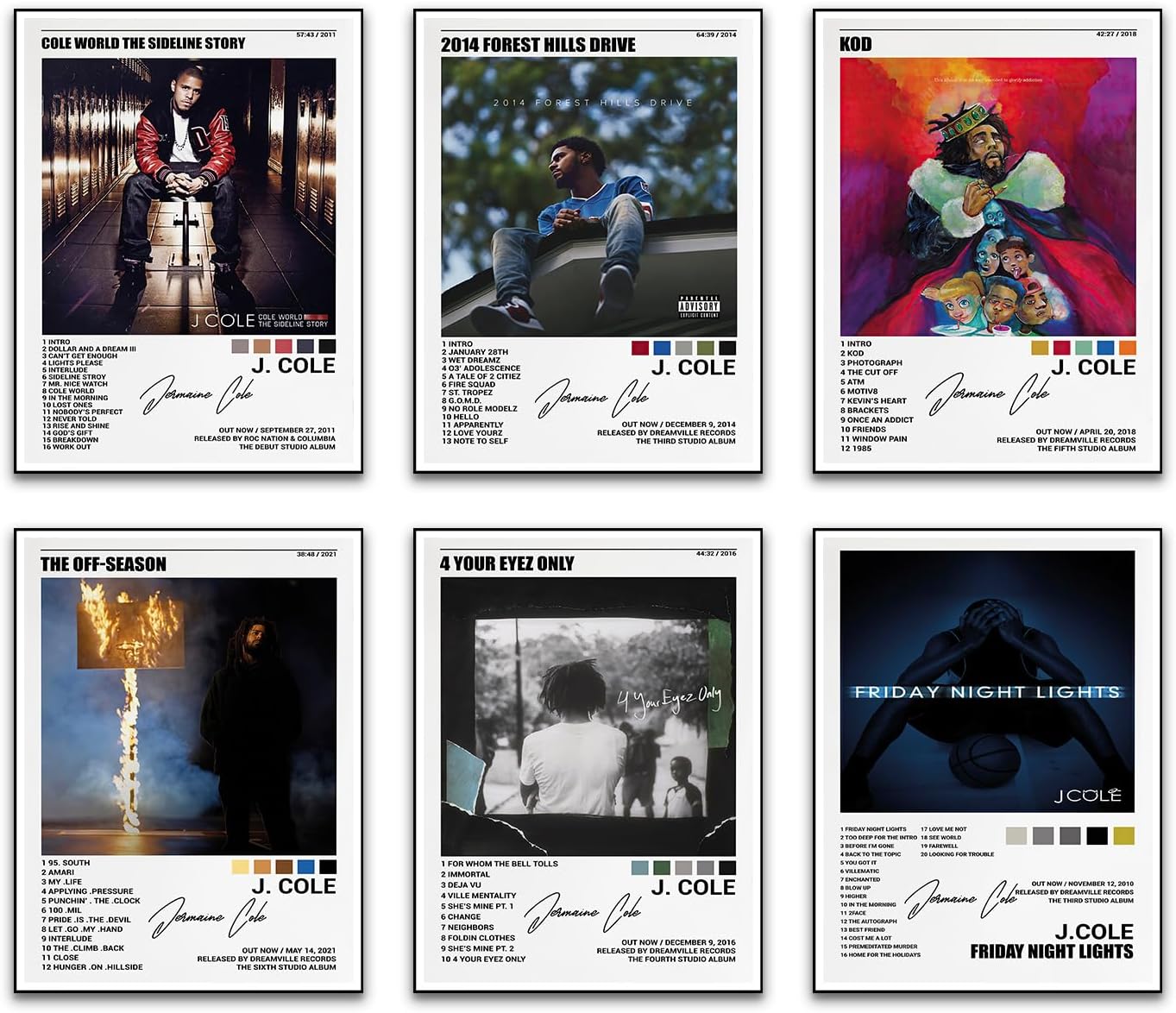 Amazon.com: Lyizeba J.Cole Poster Music Canvas Wall Art Album Cover ...