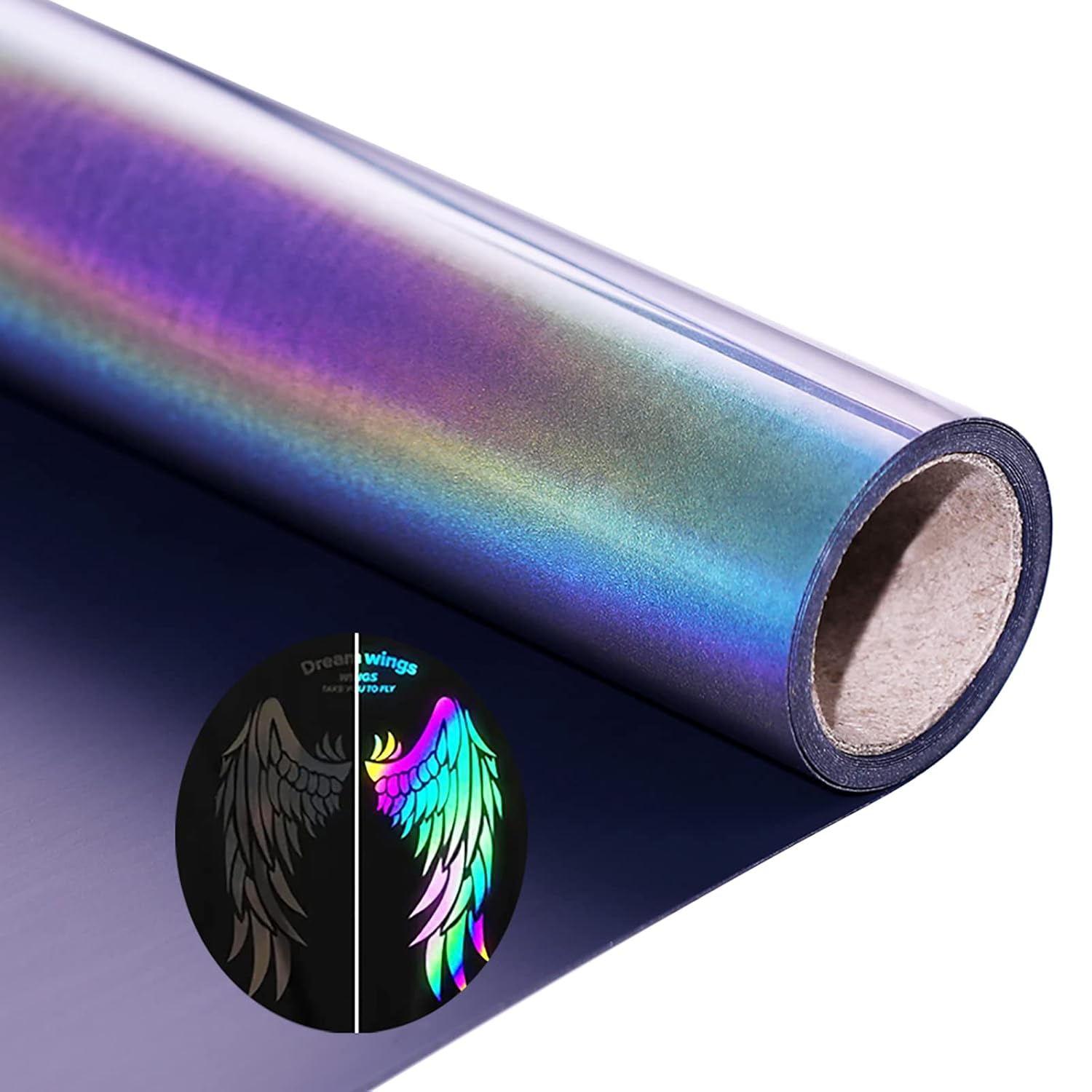 Reflective Rainbow Heat Transfer Vinyl Reflective HTV Vinyl Rolls Pack ...