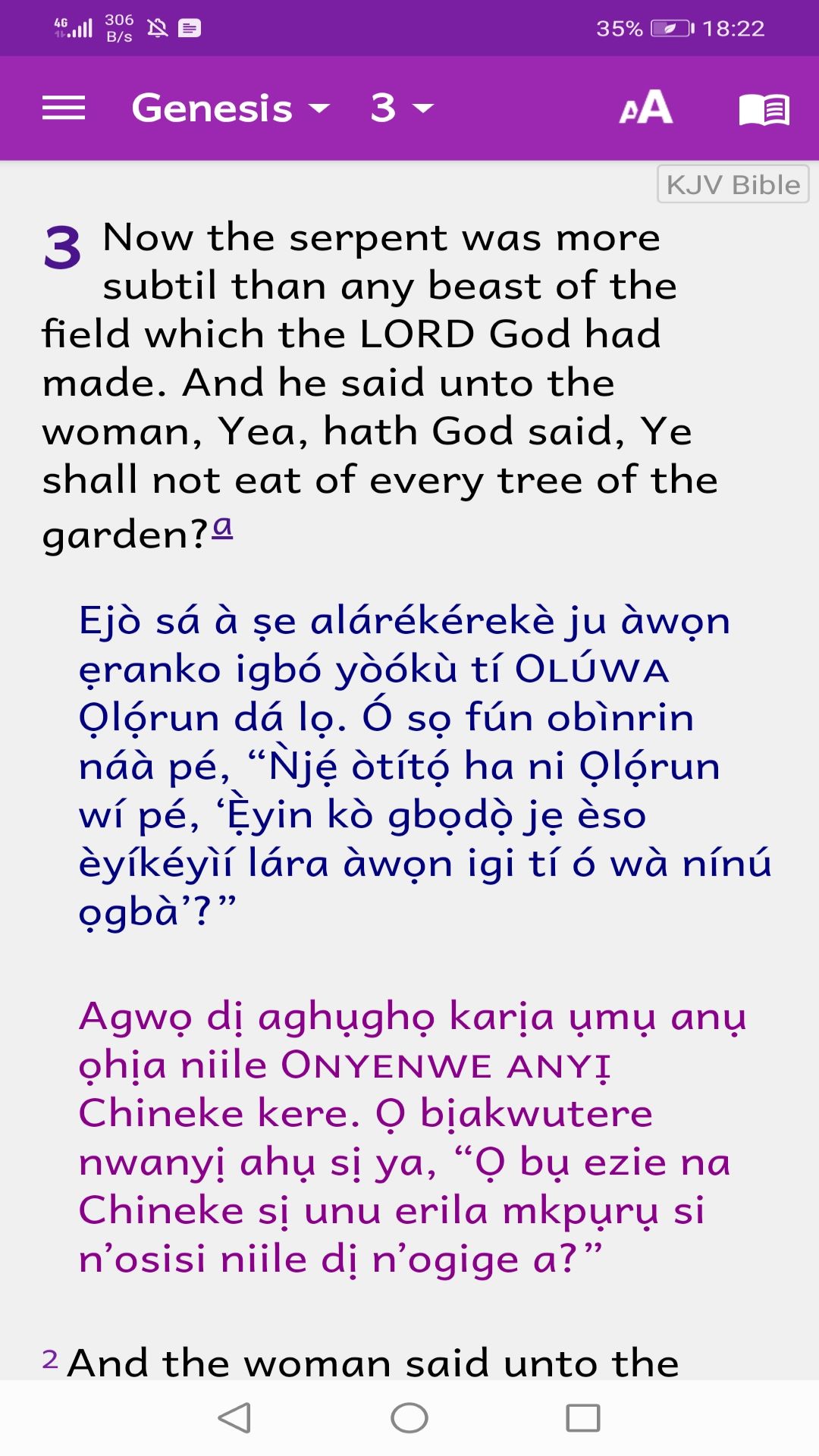 Bible in English/Igbo/Hausa/Yoruba - App on Amazon Appstore
