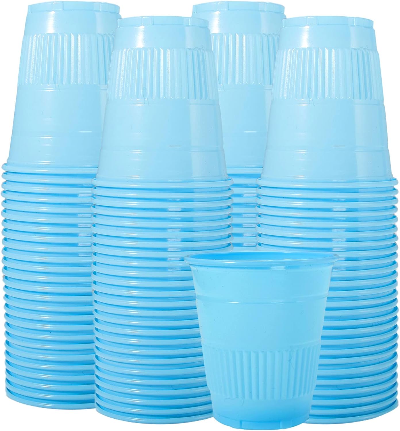 Amazon.com: 100 Pack 5 oz Plastic Disposable Recyclable Cups, Dental ...