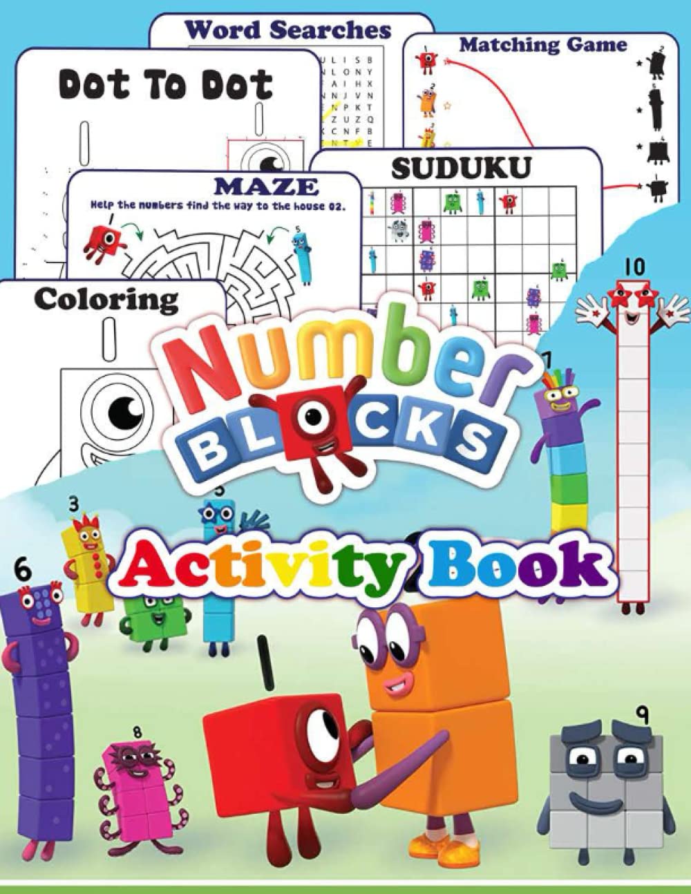 Numberblocks Activity Book Maze Word Search Sudoku Connect The Dots ...