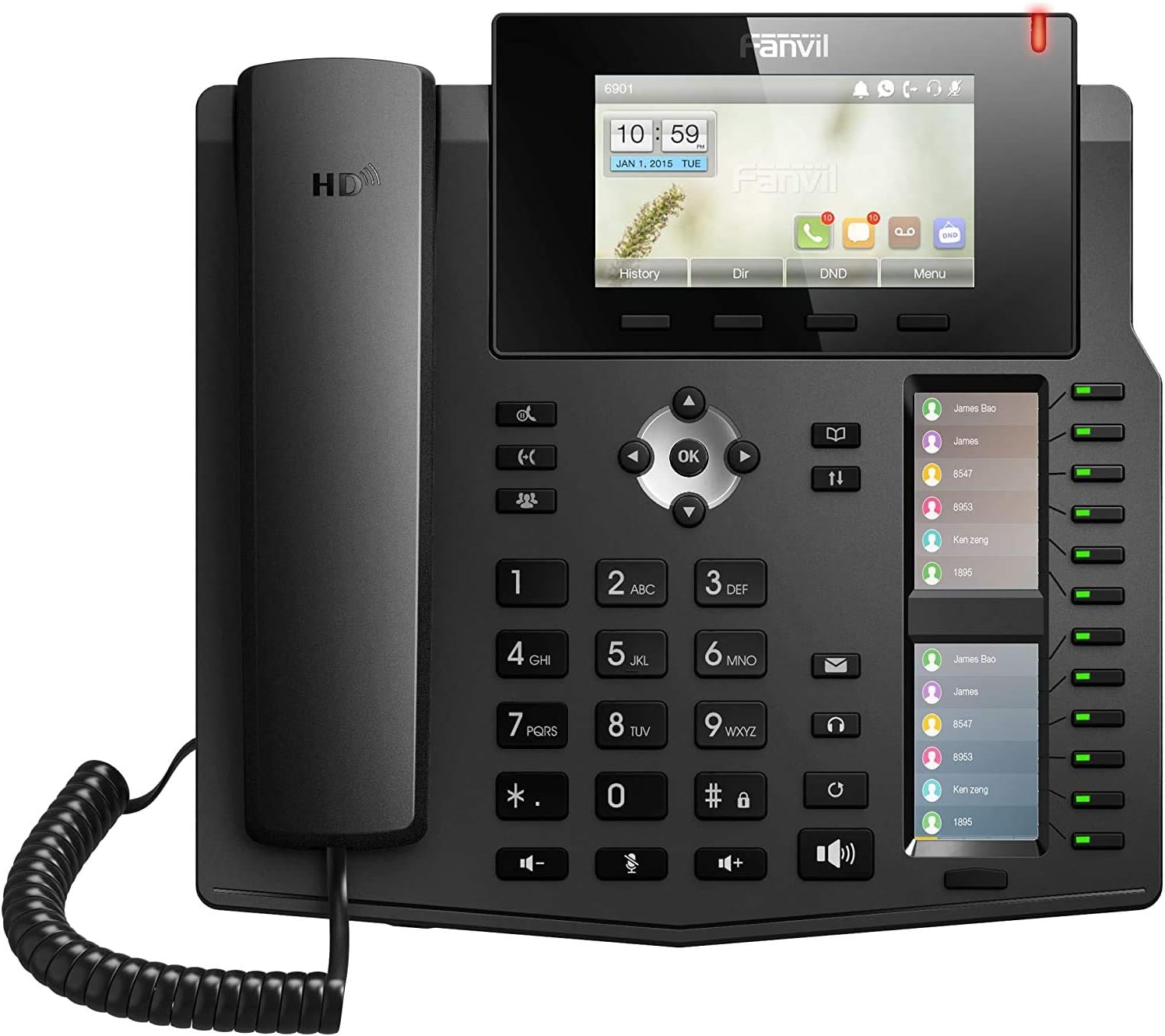 Amazon.com : Fanvil X6 20 Line IP Phone Color Screen and PoE Bundled ...