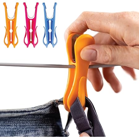 Amazon.com: HEGS Clothespins with Hooks. Heavy Duty Colorful Clothes ...