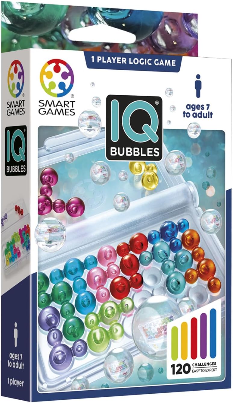 SmartGames - IQ Bubbles, Puzzle Game with 120 Challenges, Ages 7 ...