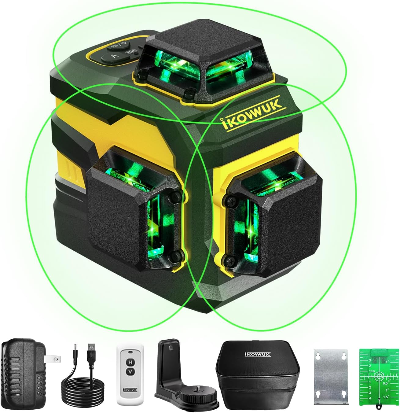 Kreuzlinienlaser, CIGMAN 3x360 Grad Grün Selbstnivellierend Laser ...