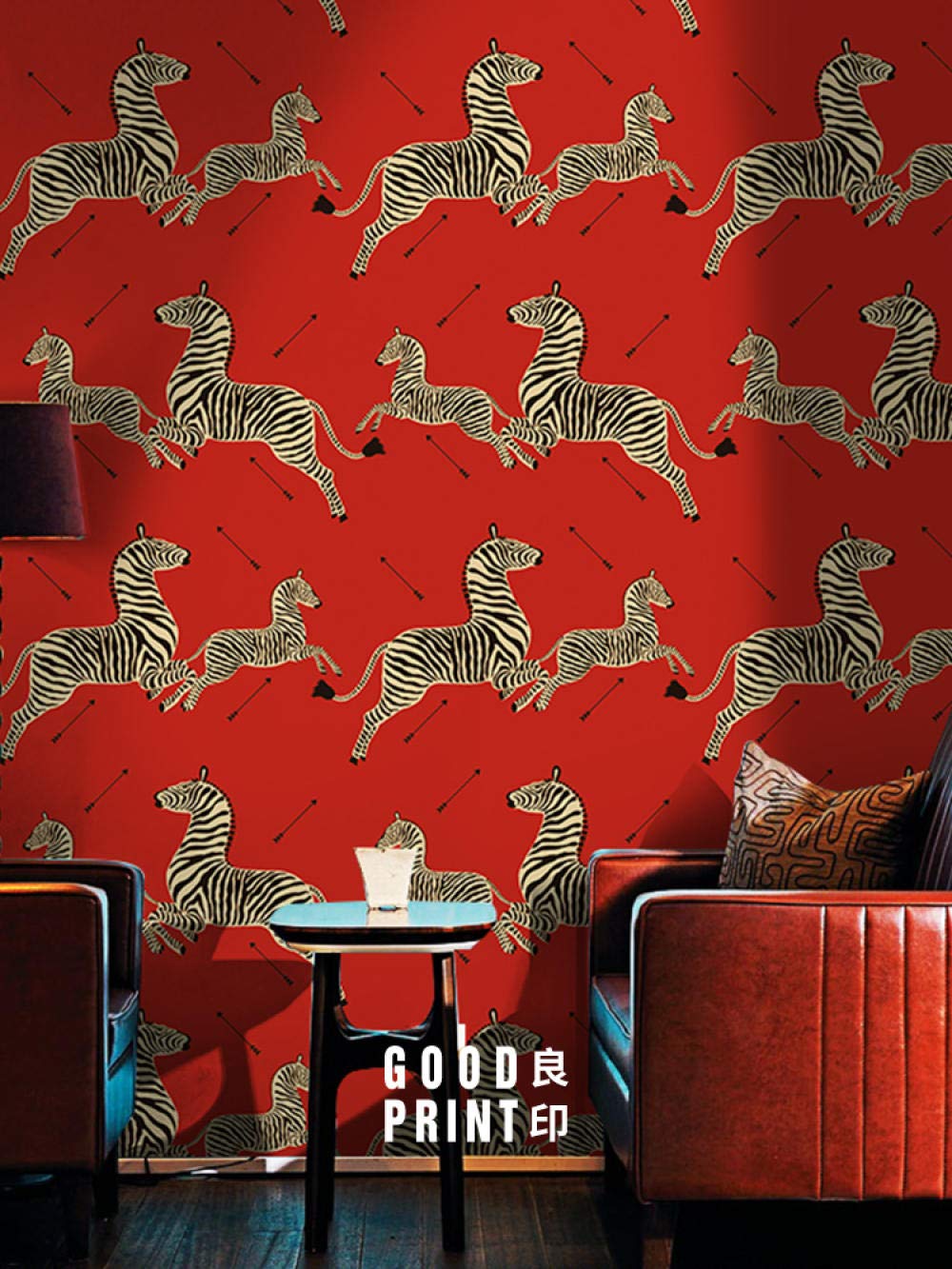 Red And Black Zebra Wallpaper