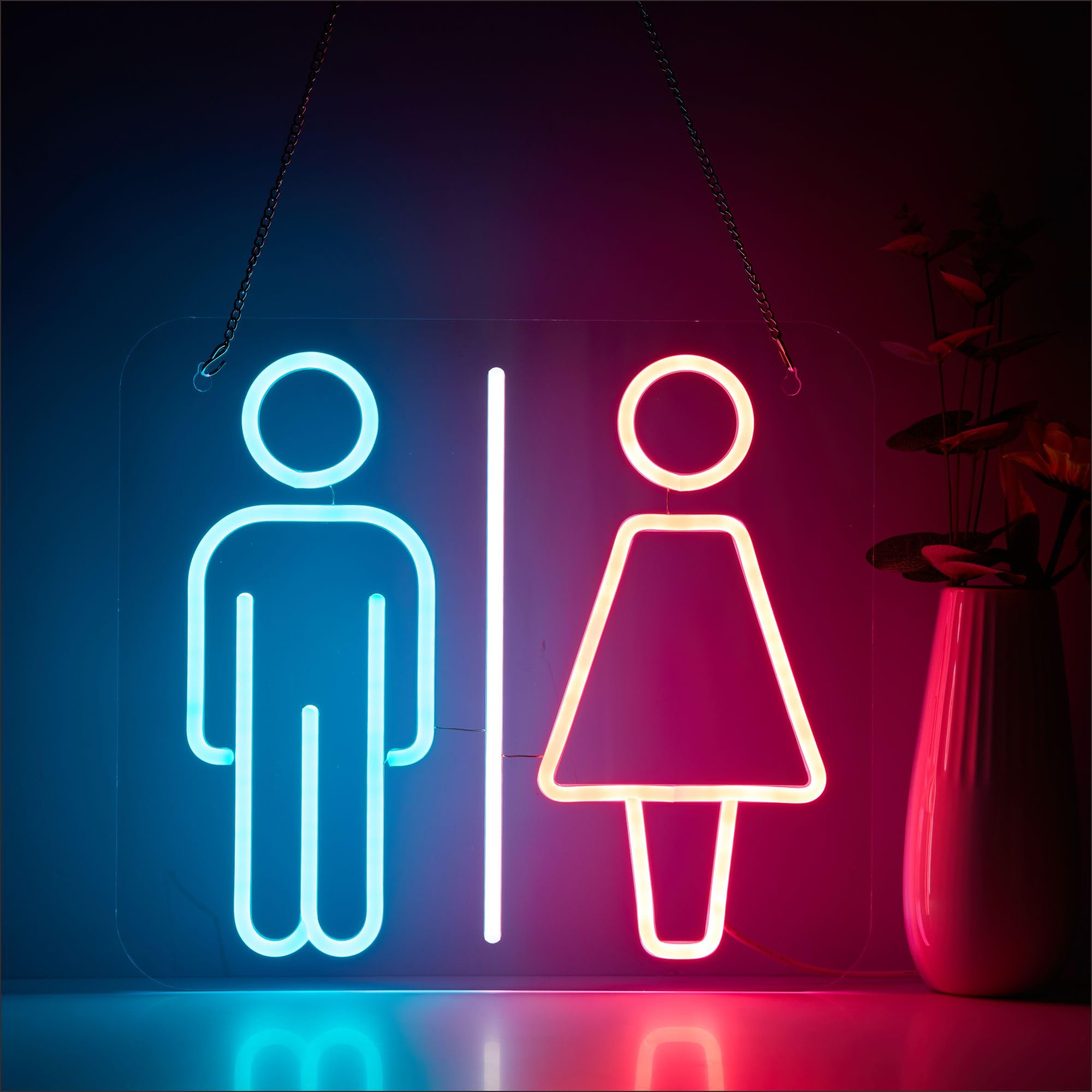 Bathroom Led Lighted Signs