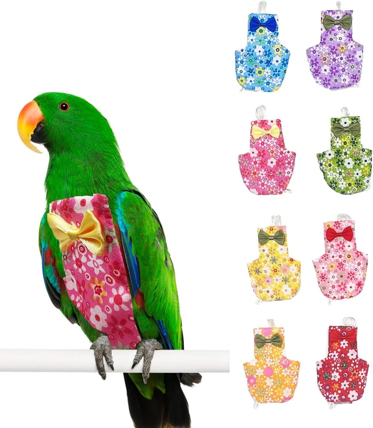 Amazon.com : 8 PCS Floral Bird Diaper Nappy Clothes Reusable Washable ...