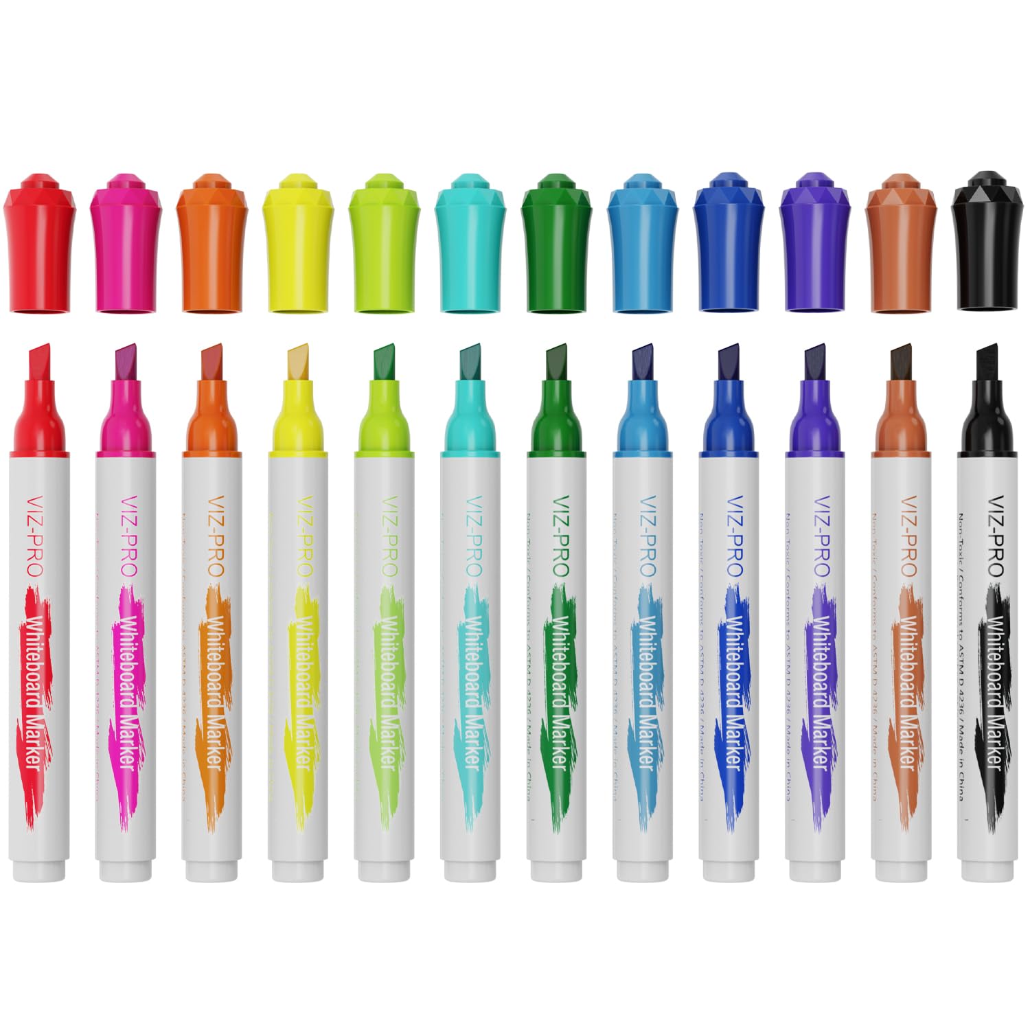 Snapklik.com : Dry Erase Markers, Chisel Tip, Assorted Colors, 12-Count ...
