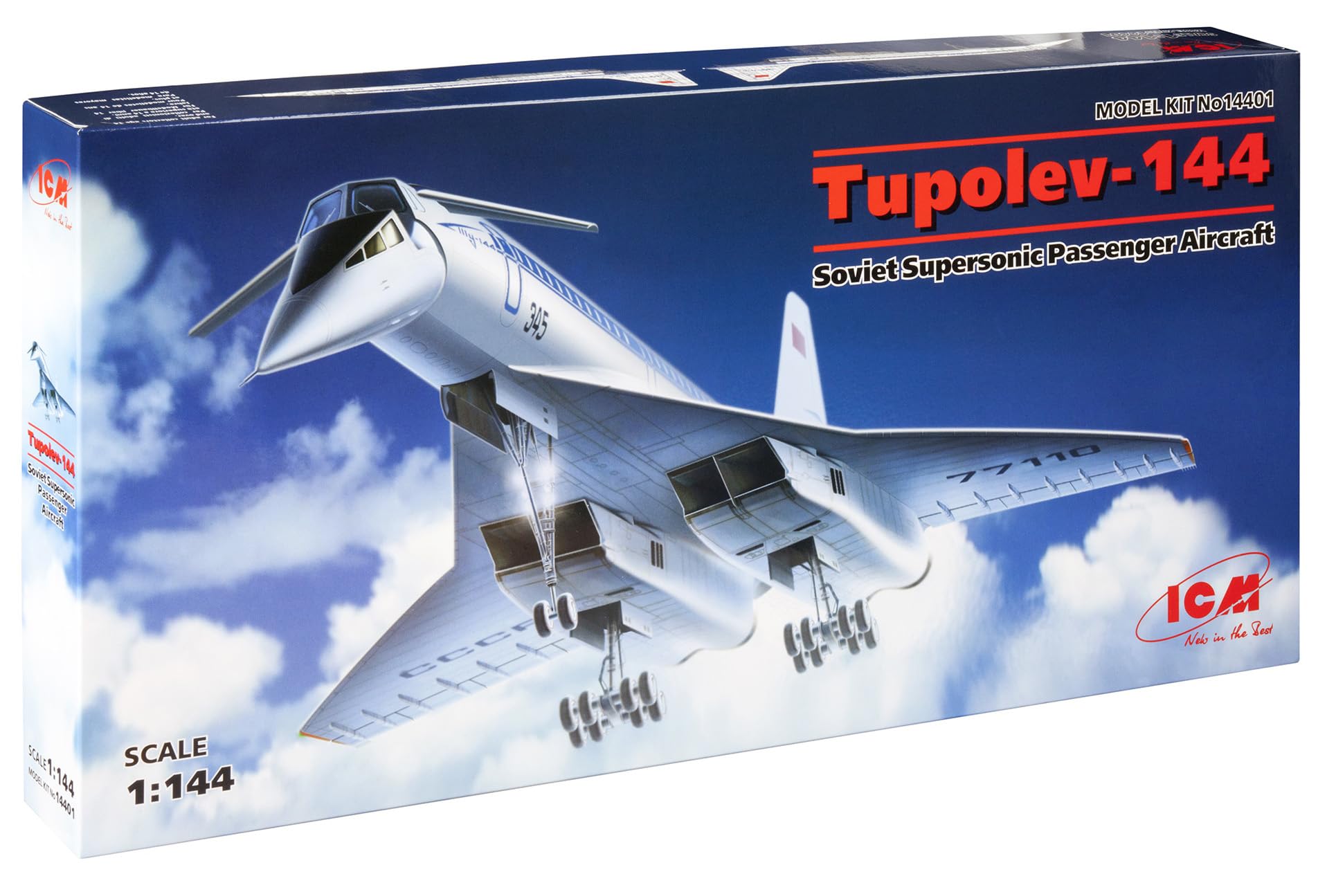 ICM ICM14401 (-) 1:144-Tupolev-144 Soviet Supersonic Aircraft : Amazon ...