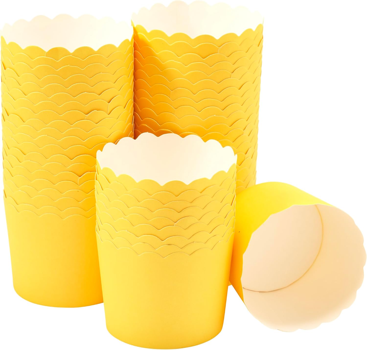 Amazon.com: DecoPac Yellow Scalloped Baking Cups, Perfect For Delicious ...