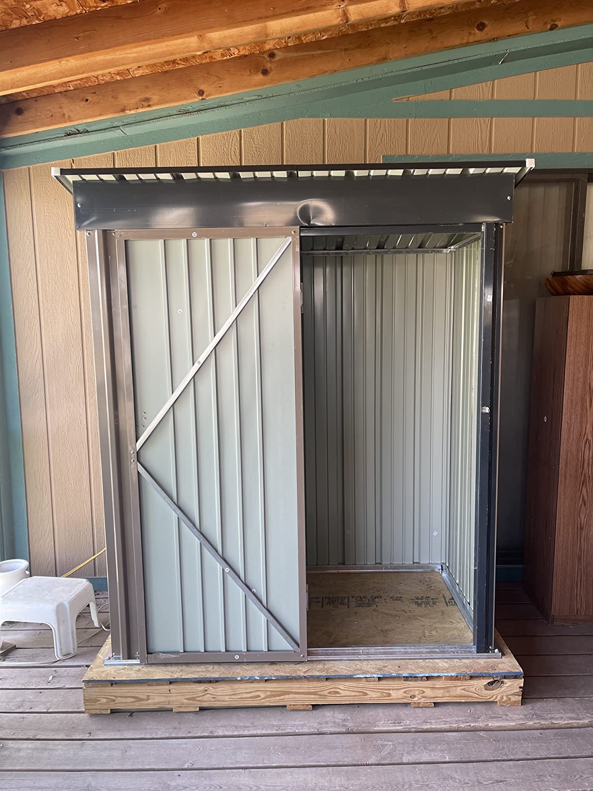 $27/mo - Finance Patiowell 5x3 FT Outdoor Storage Shed, Garden Tool ...