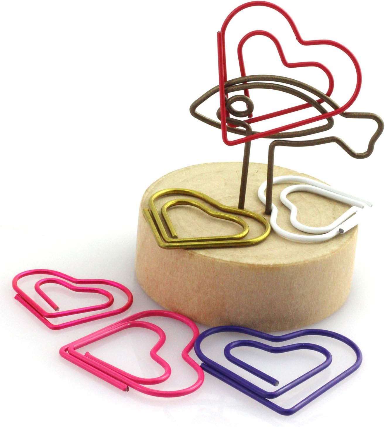 Paquete de 60 clips de papel divertidos con forma de corazón creativo ...