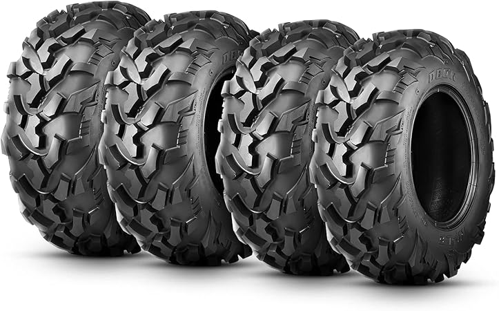 Amazon.com: Set of 4 ATV Tires OBOR RIPLE UTV Tires 26x9R12 Front ...