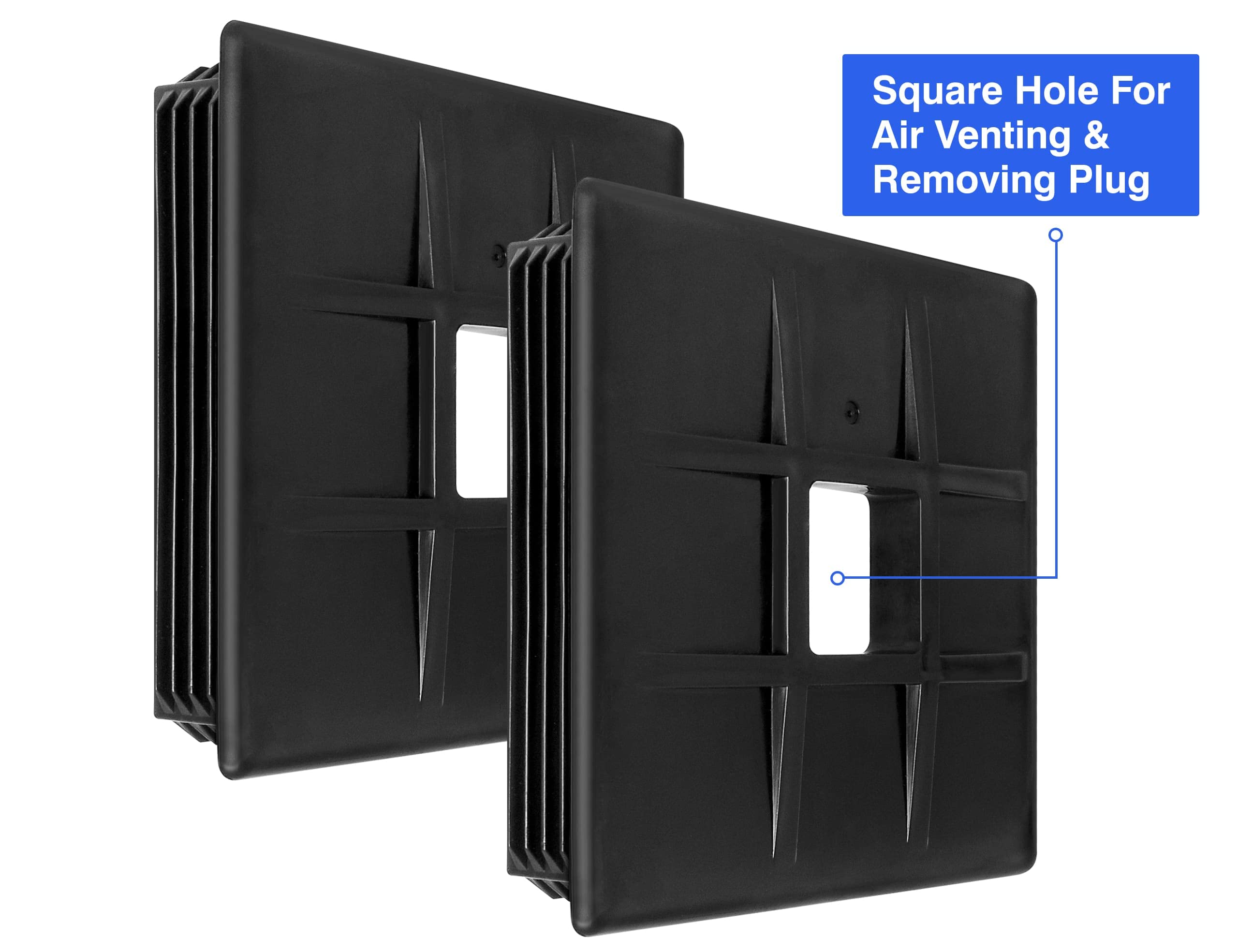 Snapklik.com : Luxlead RV Bumper Plug End Cap, 4" Black Square Bumper ...