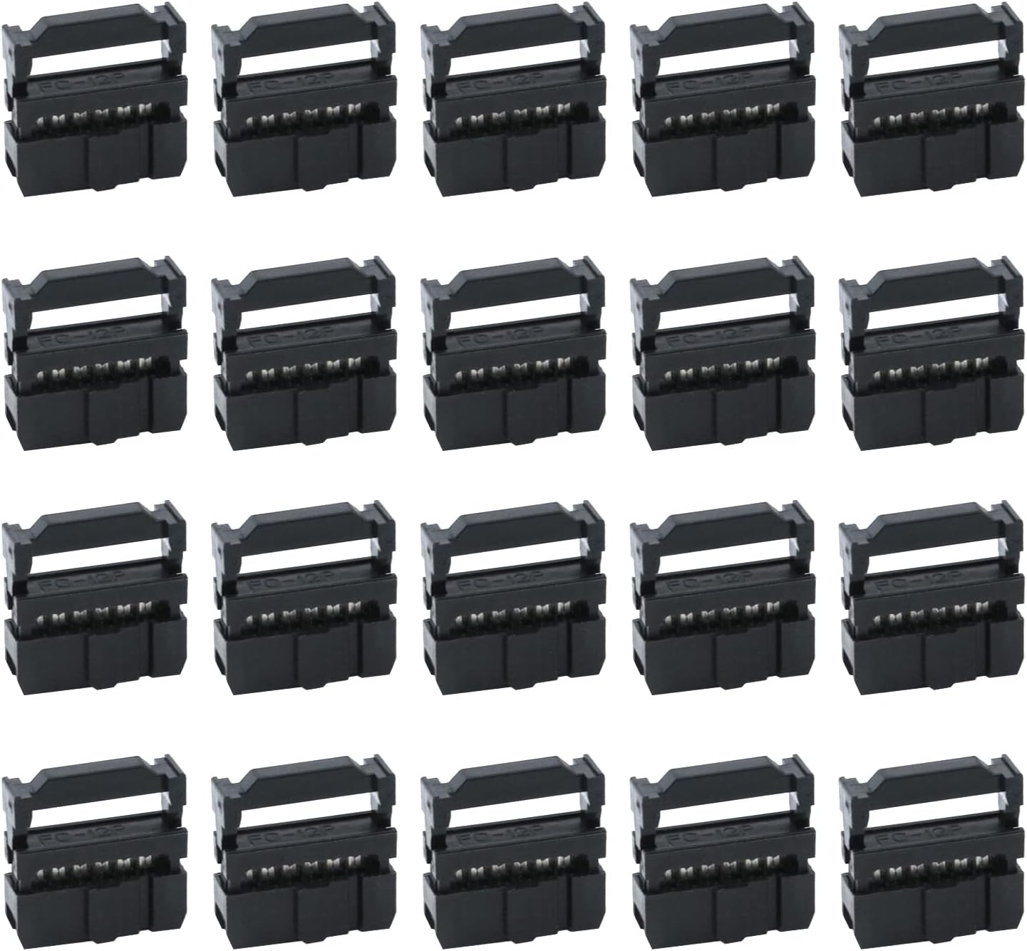 Amazon.com: Antrader 20 Sets 2x6 FC-12P 2.54mm Dual Rows IDC Sockets ...
