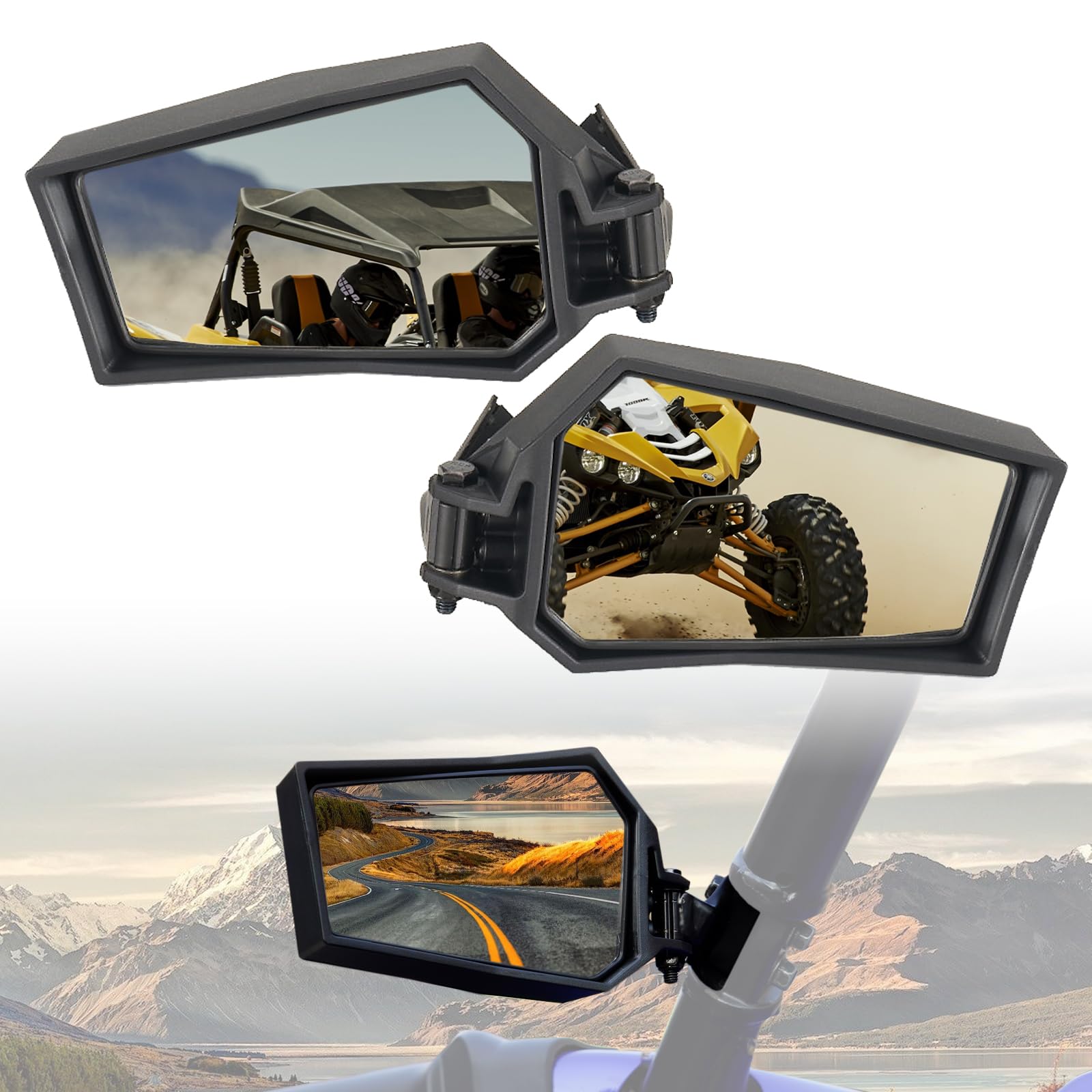 Amazon.com: A & UTV PRO Adjustable Side Rearview Mirrors for Yamaha YXZ ...