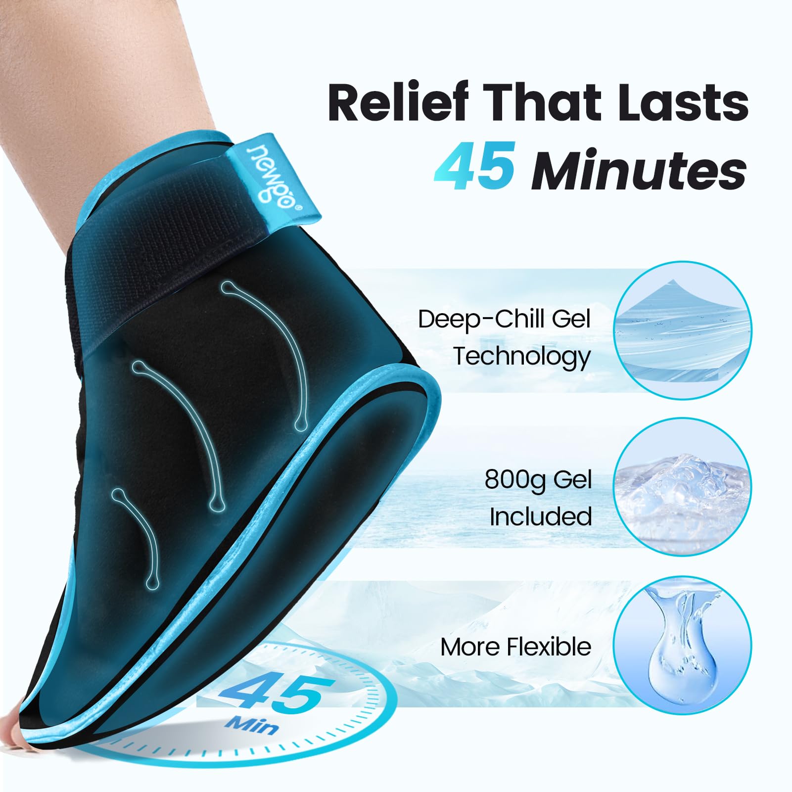 Snapklik.com : NEWGO Ice Pack For Foot Injuries Recovery, Heel Ice Pack ...
