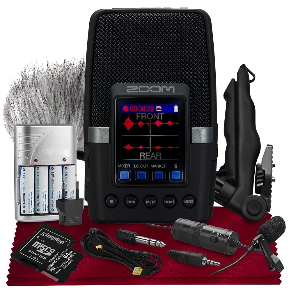 Amazon.com: Zoom H2essential Multi-Mic Handy Recorder, 32-Bit Float ...