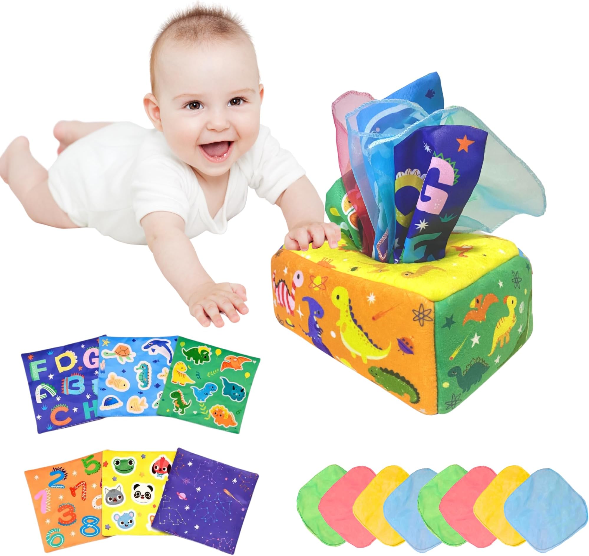 Amazon.com: Youuys Baby Tissue Box Toy for Babies 6-12 Months ...