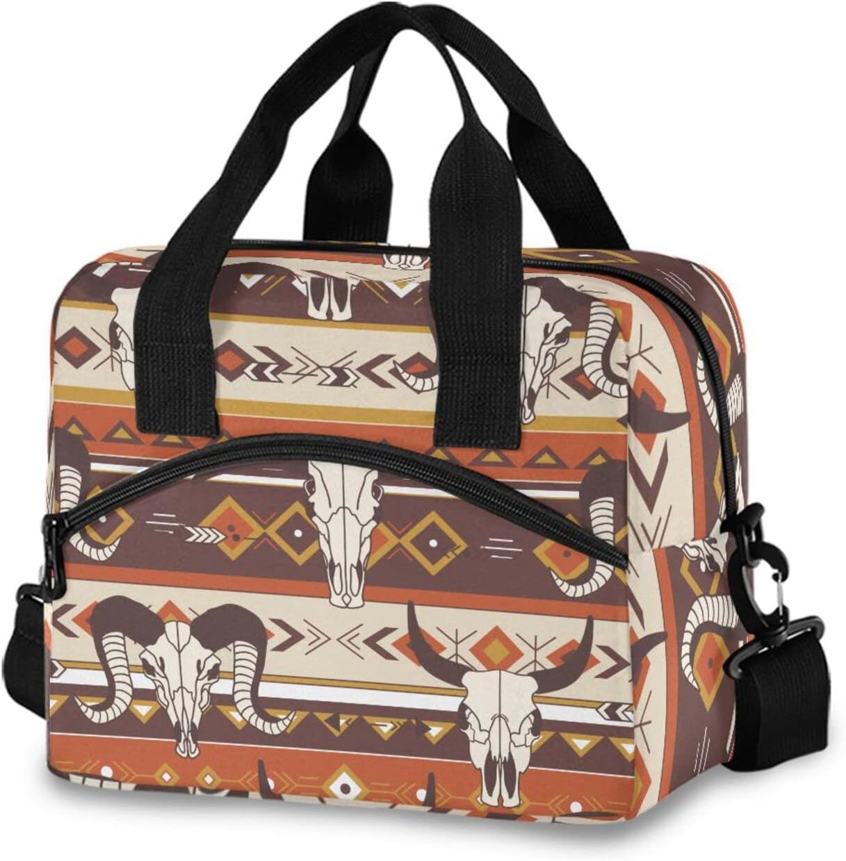 Amazon.com: ARIAT Insulated Blue Aztec Print Lunch Bag with Adjustable ...