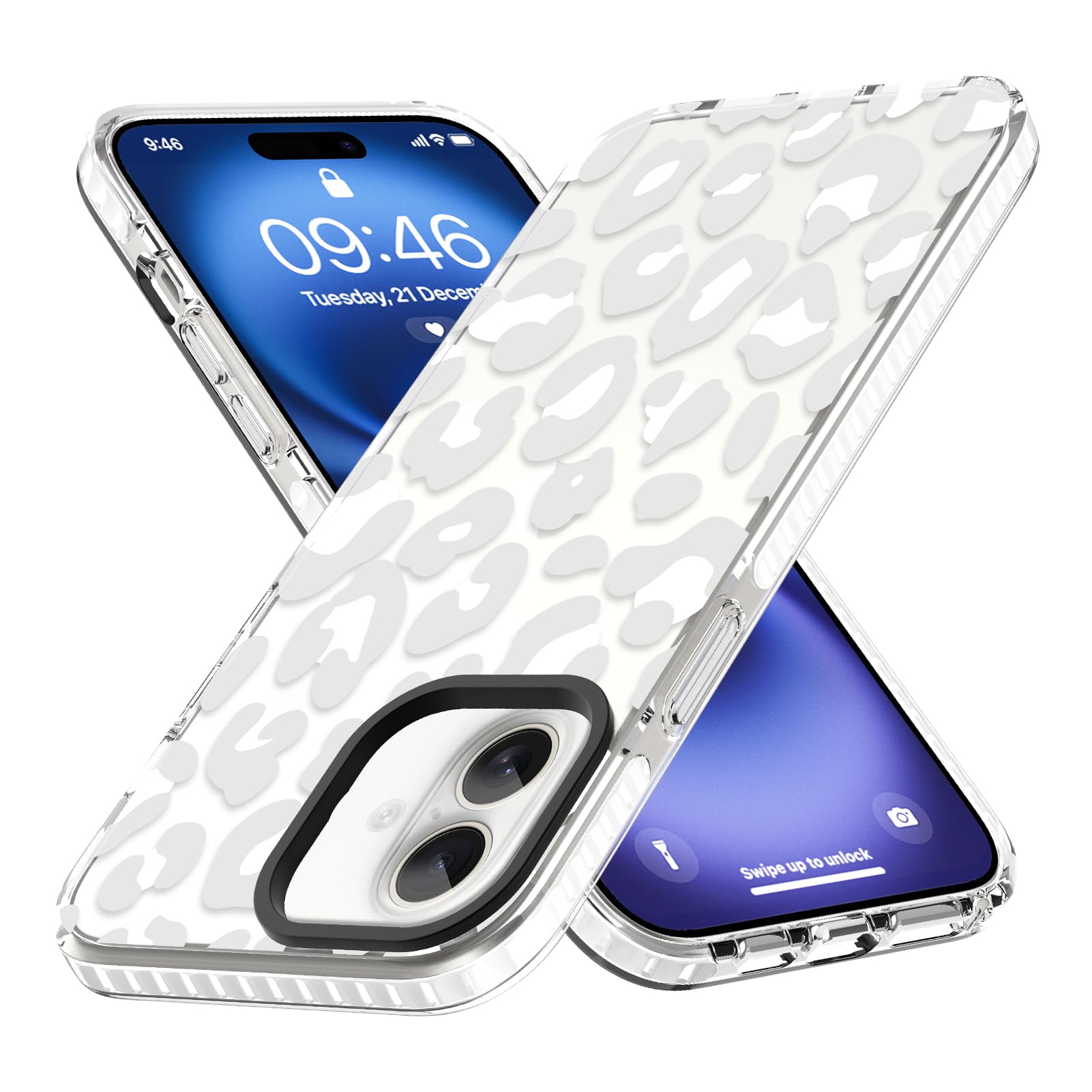 Amazon.com: ZIYE Clear Case for iPhone 16 Phone Case White Leopard Design Shockproof Soft TPU ...