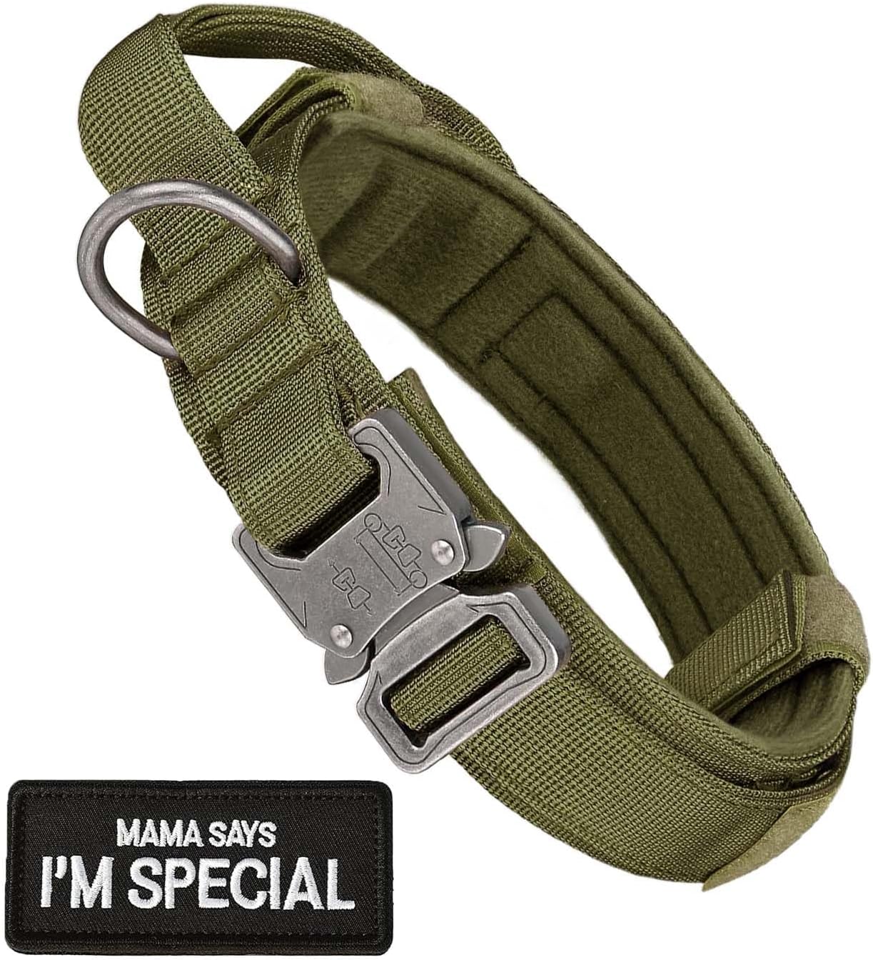 Amazon.com : Tactical Dog Collar with Handle - Adjustable Nylon ...