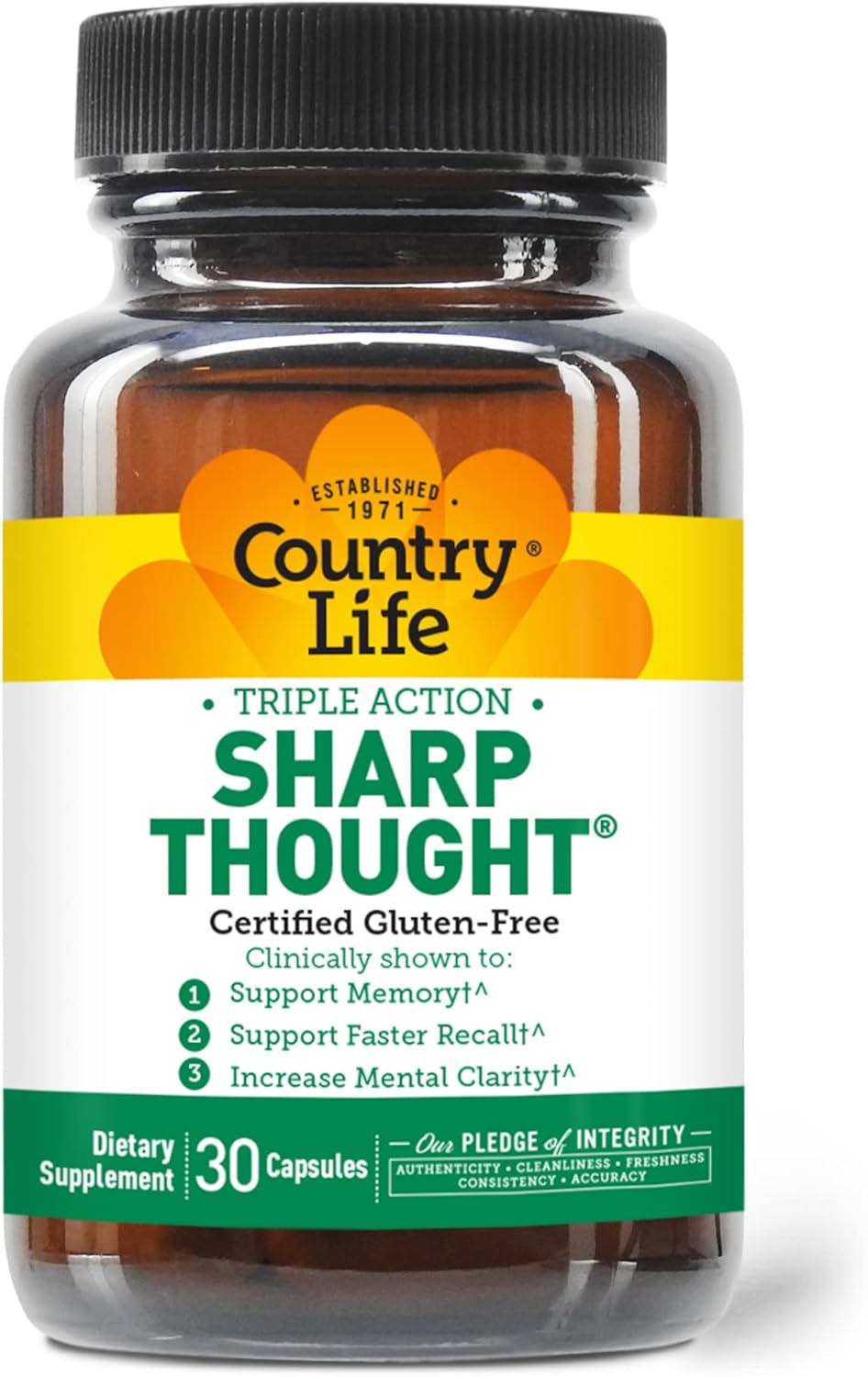 Amazon.com: Country Life Sharp Thought 30 cápsulas, certificado sin ...