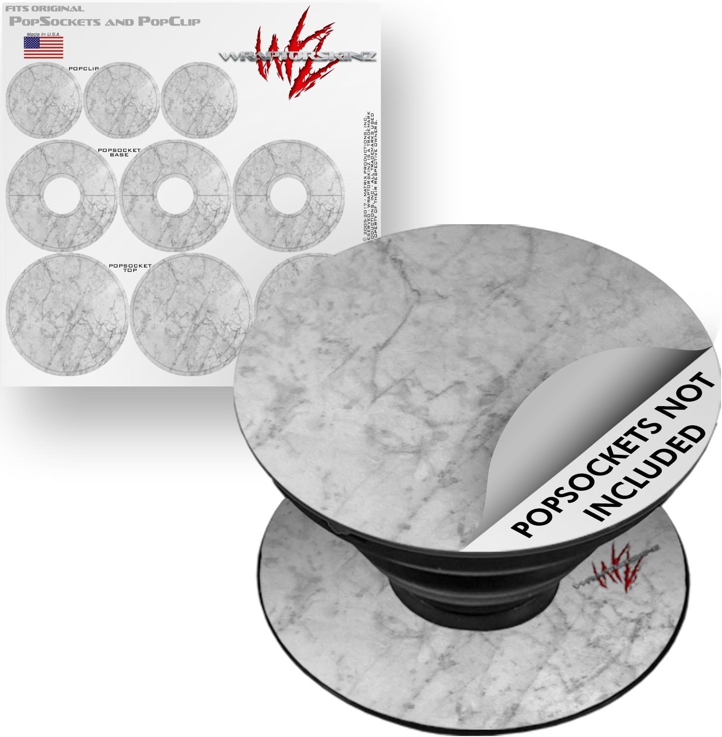Amazon.com: Decal Style Vinyl Skin Wrap 3 Pack for PopSockets Marble ...