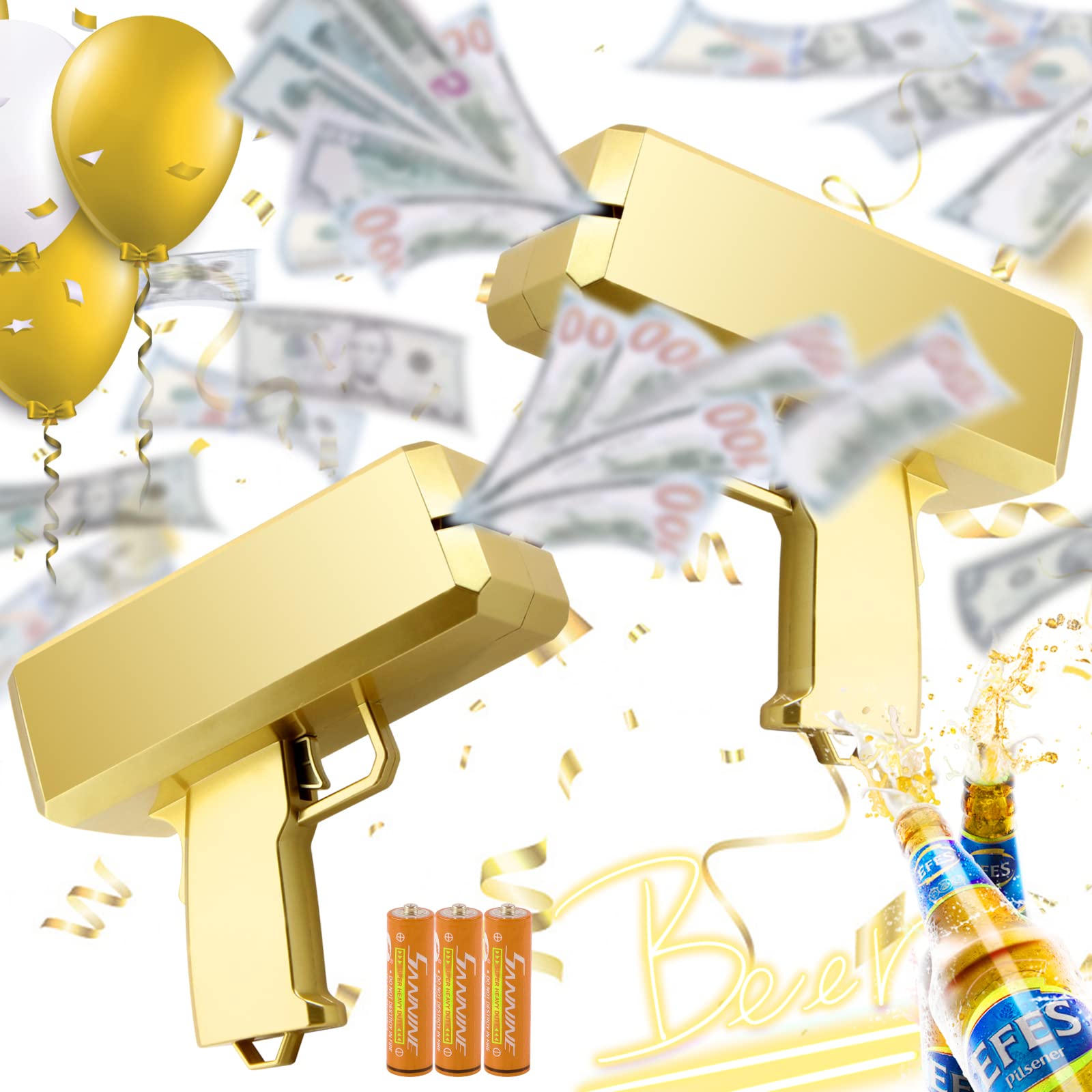 Buy Gold Money Shooter 200 PCS Props, Cash That Shoots Out Money, Make ...