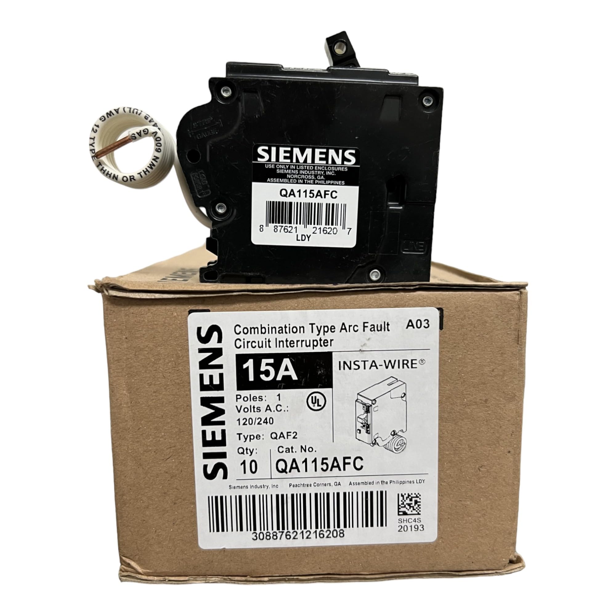 Emsersiemens Qa115afc 15 Amp Single Pole 120 Volt Plug On | Desertcart ...
