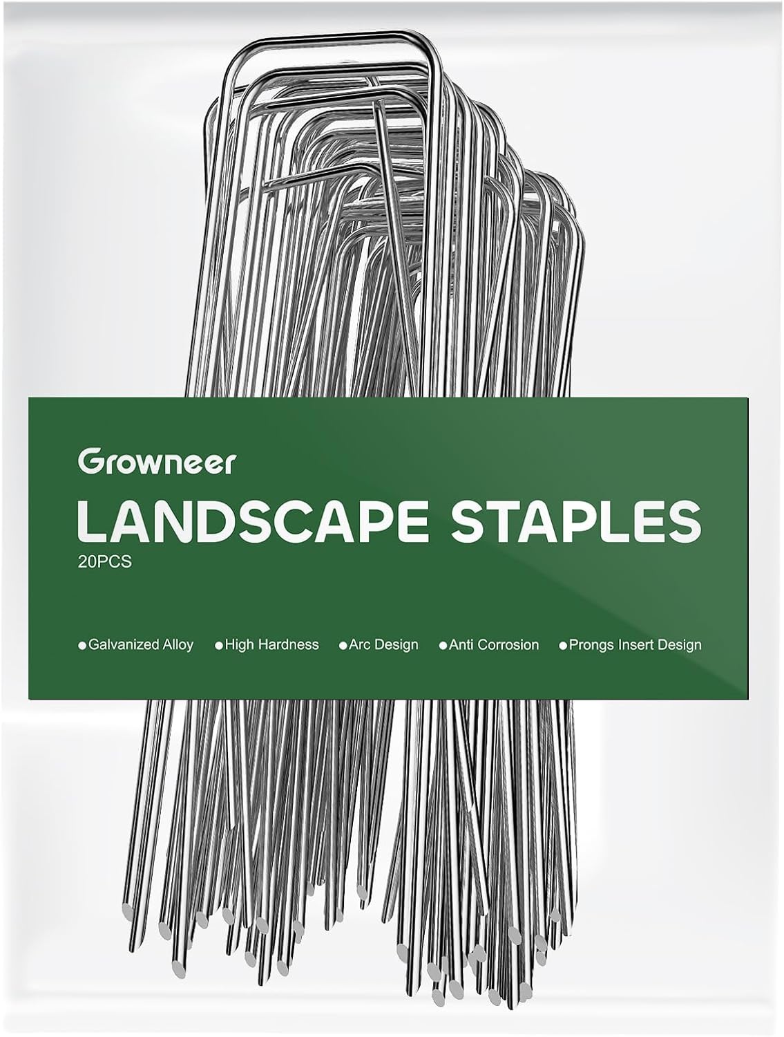 Amazon.com : GROWNEER Landscape Staples Anti-Rust, 6 inch 20pcs ...