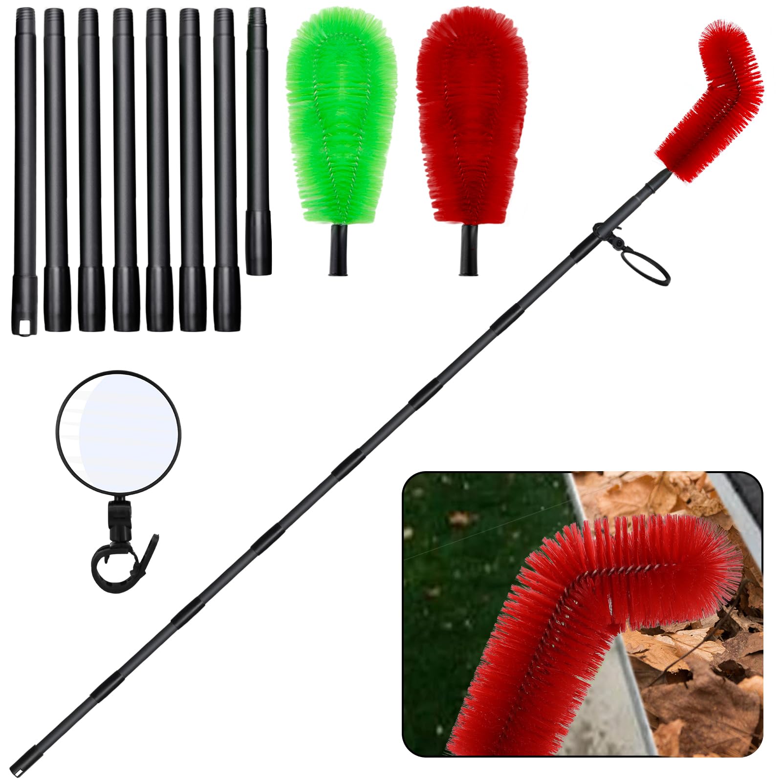 9-3/5 FT Gutter Cleaning Tools, Adjustable Gutter Cleaning Tools from ...