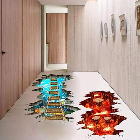 Amazon.com: HK Studio 3D Floor Vinyl Decals of Ocean Life | Self ...