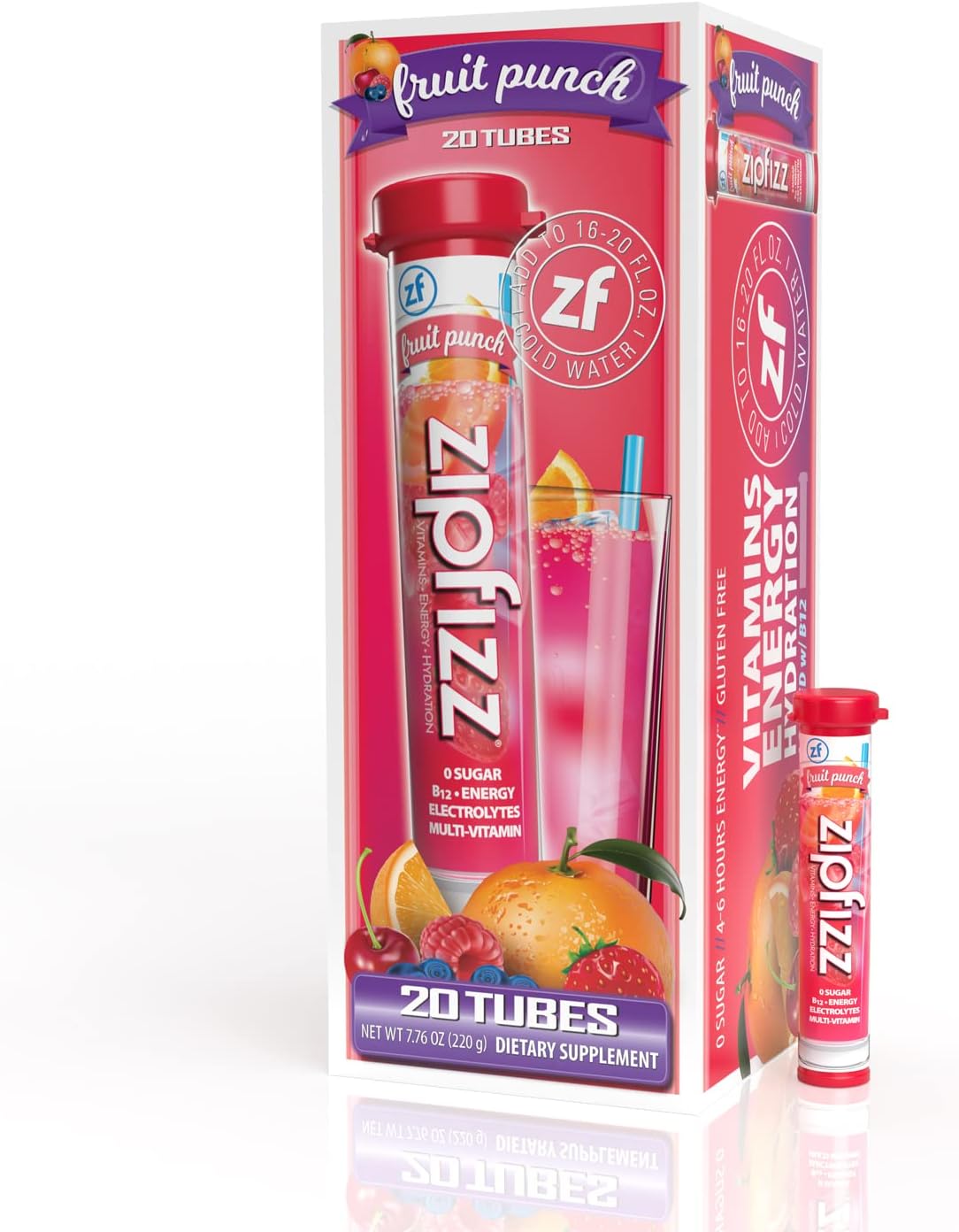 Amazon.com : Zipfizz Healthy Energy Drink Mix, Grape, 20 Count(Pack of ...
