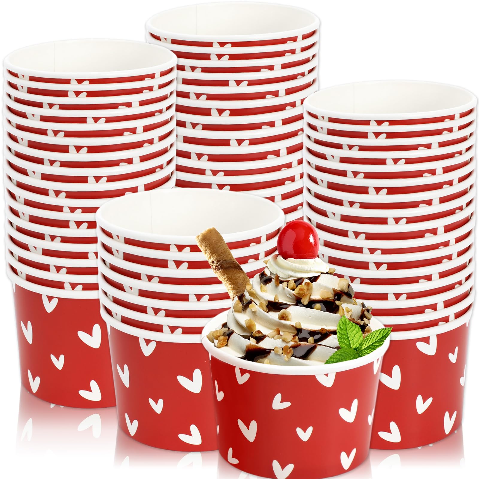 Amazon.com: JarThenaAMCS 50Pcs Valentine's Day Treat Snack Cups Red ...