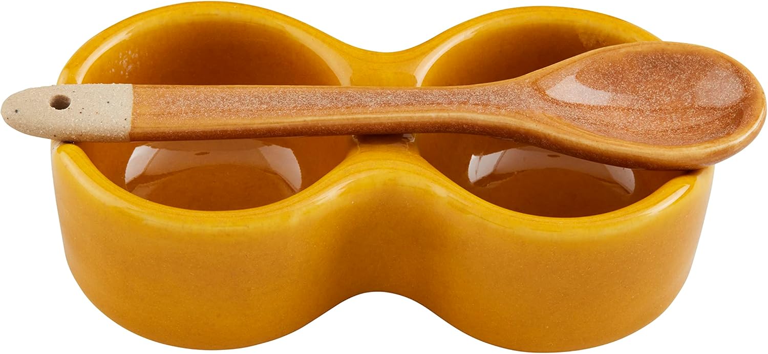 Amazon.com: Mud Pie Salt Cellar Set, dish 2" x 4" | spoon 4 1/2 ...