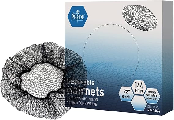 Amazon.com: MED PRIDE Disposable Hairnets For Men & Women [Pack of 144 ...
