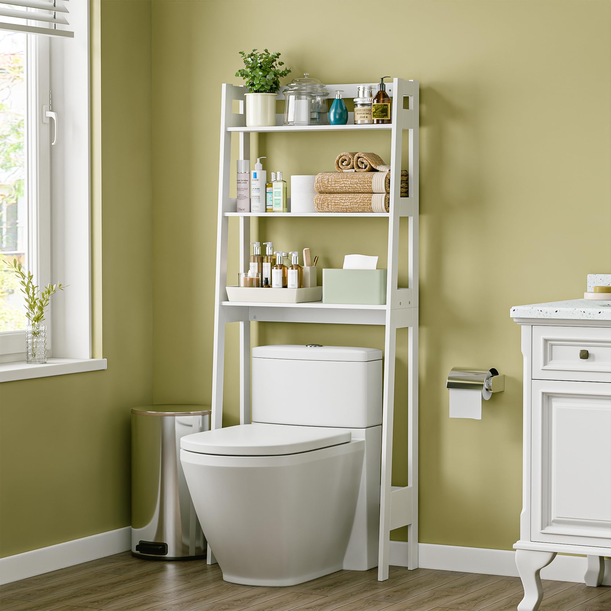 Amazon.com: SUPER DEAL 3 Tiers Over The Toilet Bathroom Storage Shelf ...