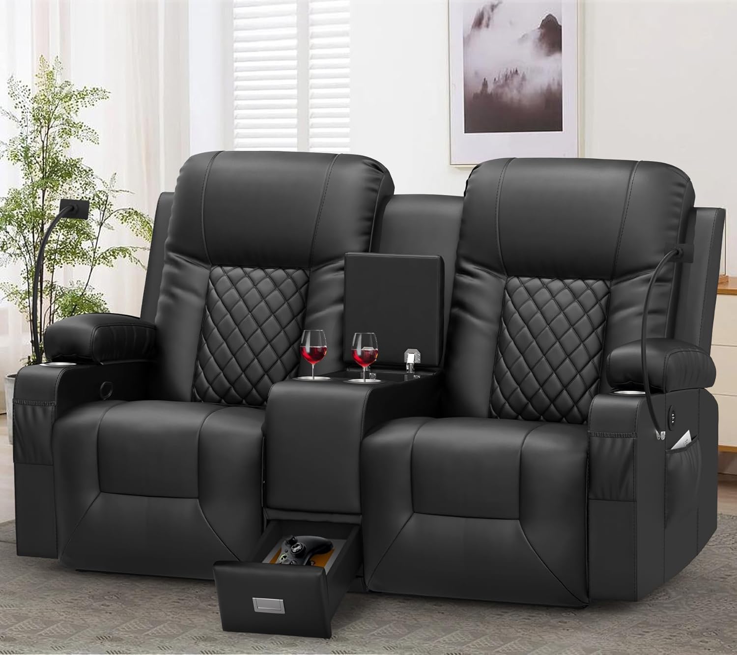 Amazon.com: YONISEE Large Loveseat Recliner, Loveseat Recliner Sofa ...